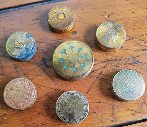 Vintage Compact Mirror Makeup Lot 7 Princess Pat Coty Hudnut Armand HOB ...