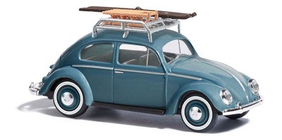 Busch 52911 HO Assembled Blue 1952 Volkswagen Beetle w/Pretzel-Split ...