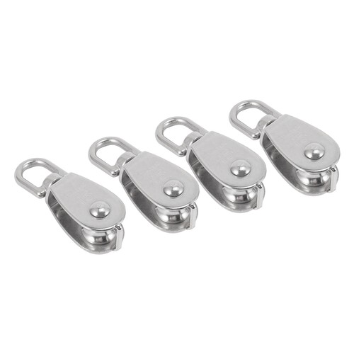 4PCS Single Pulley M15 Stainless Steel Small Pulley Roller For Rope ...