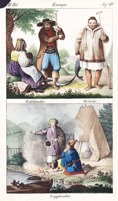 Estonia Finland Lapland Ostyak Russia Costumes Costume Litho 1830 | eBay