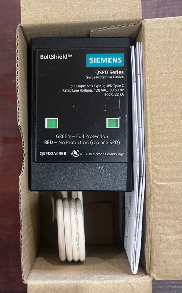 QSPD2A035B, Siemens Surge Protector, 120/208/240VAC, 2 Pole, Plug In | eBay