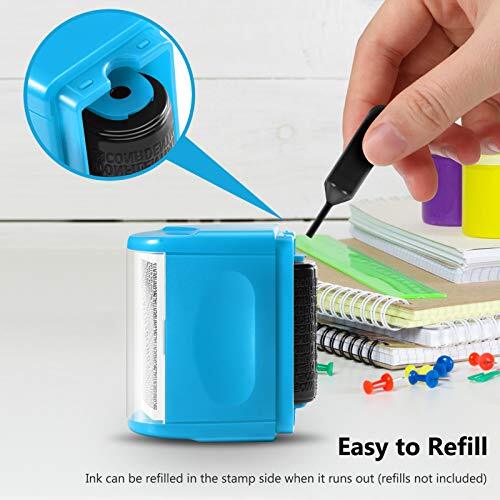 Identity Theft Protection Stamp Roller KENOBEE Self-Inking Wide ...