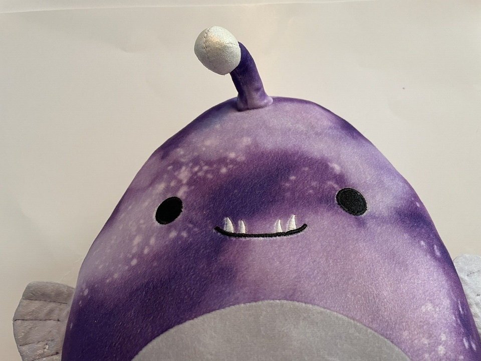 Squishmallow Easton the Angler Fish 12" purple Cuddle Squish Fish ...