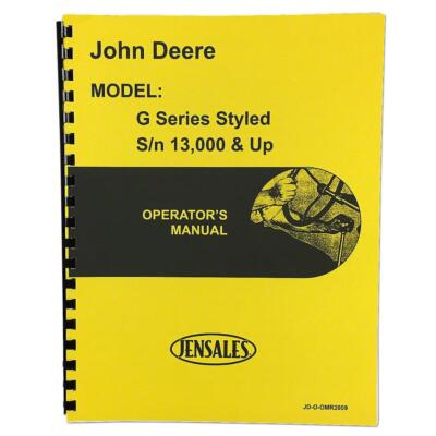 REP113 Styled Fits JD G Operators Manual Fits John Deere | eBay