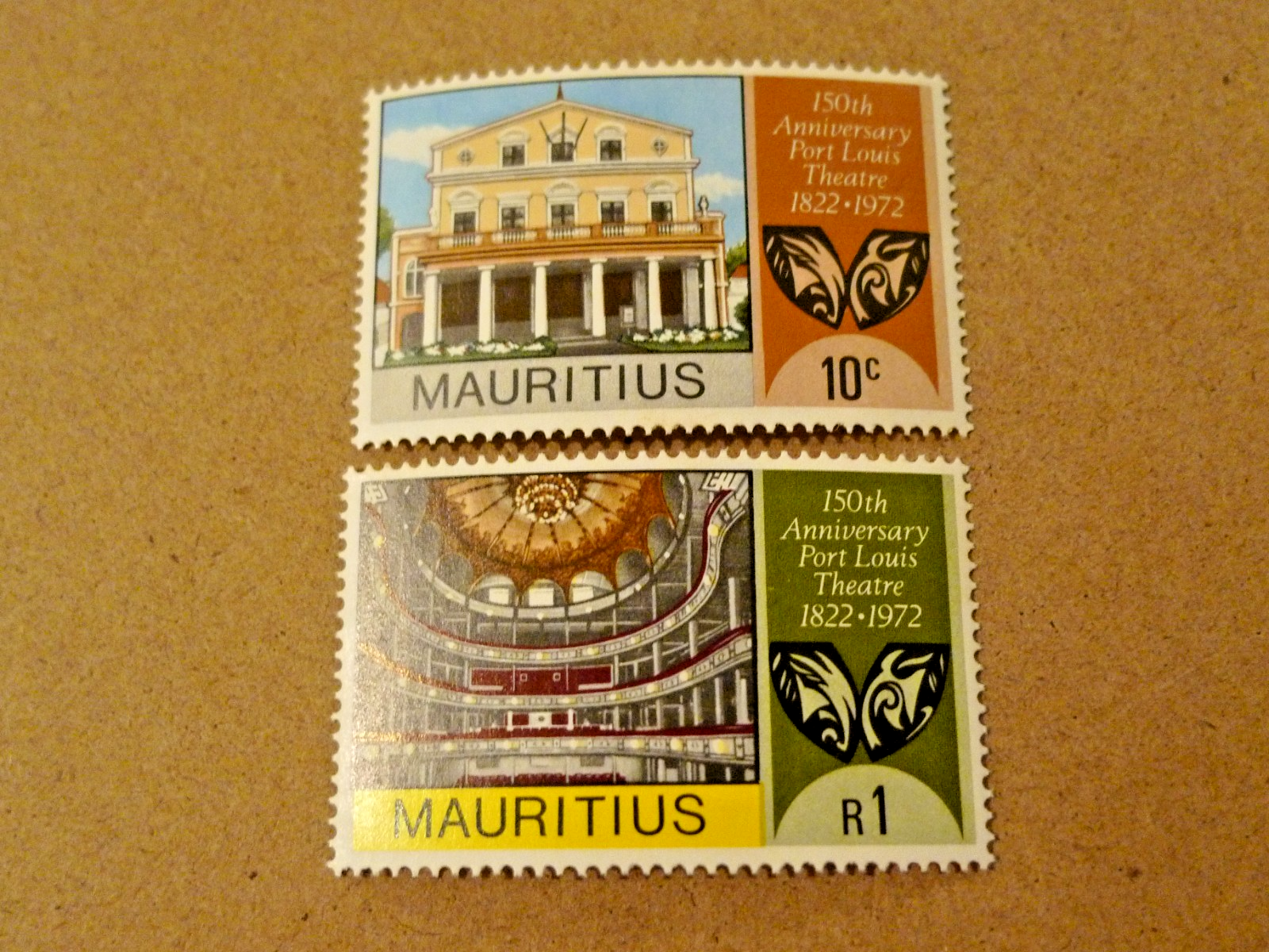 Mauritius-1972 150th Anniversary of Port Louis Theatre | eBay UK
