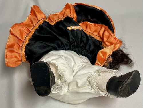 Halloween Witch October Doll Porcelain Decoration Black Orange Dress ...