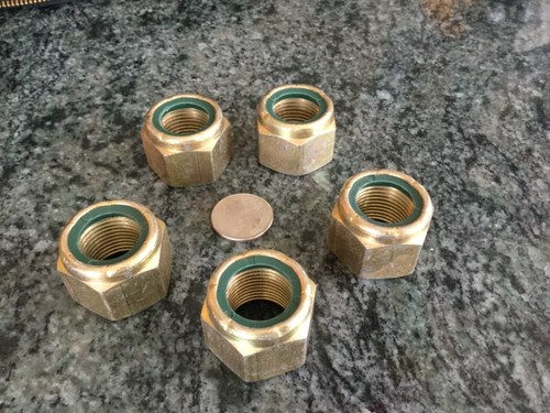 7/8-14 fine UNJF Thread Nylon Insert Hex Lock nut 5 pcs military ...