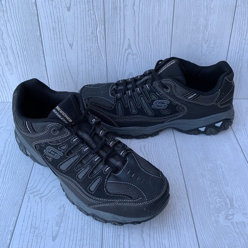 Skechers After Burn Memory Foam Fit Shoes Training Black Gray Mens Size ...
