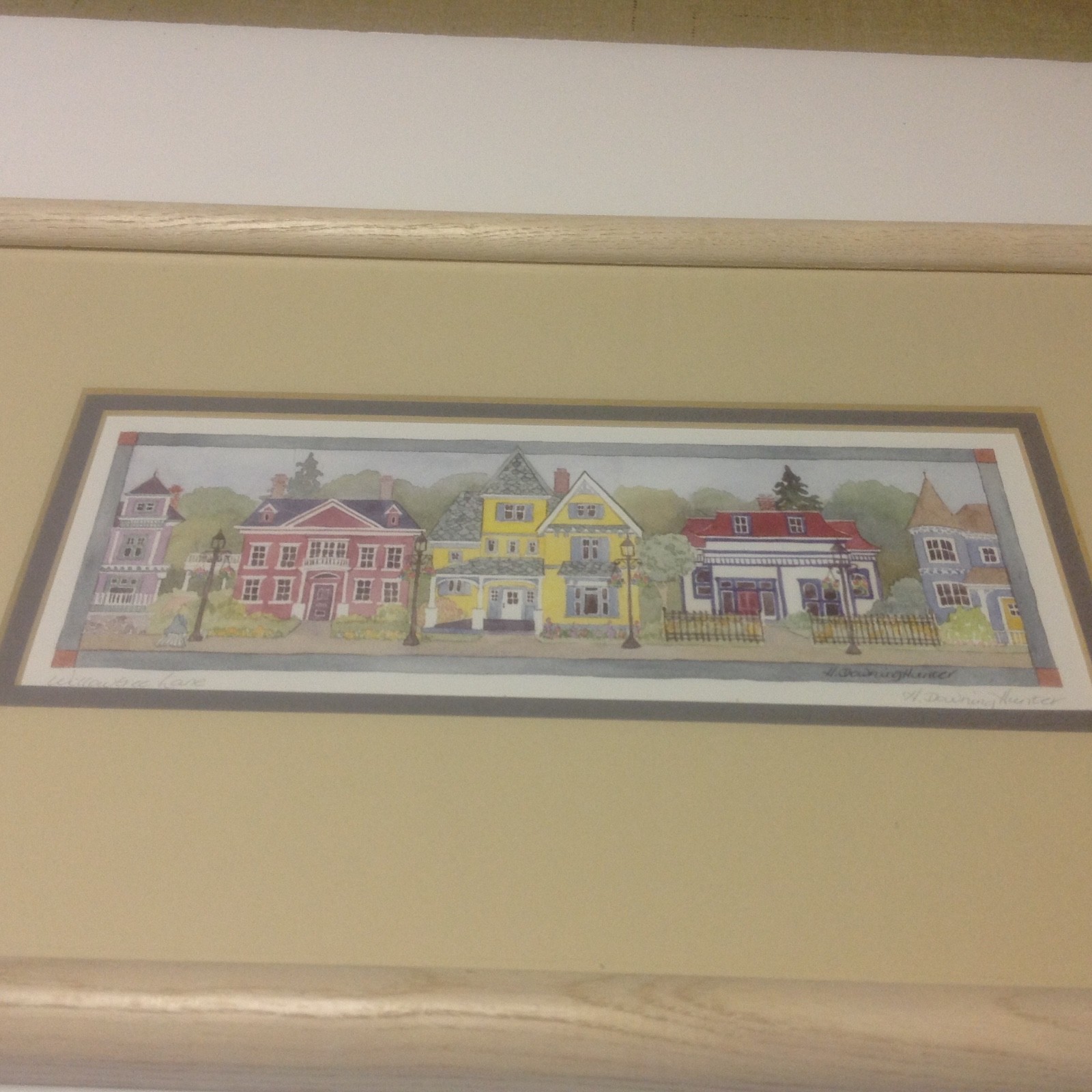 H. Downing Hunter Framed Signed Print ''Willow Tree Lane'' | eBay