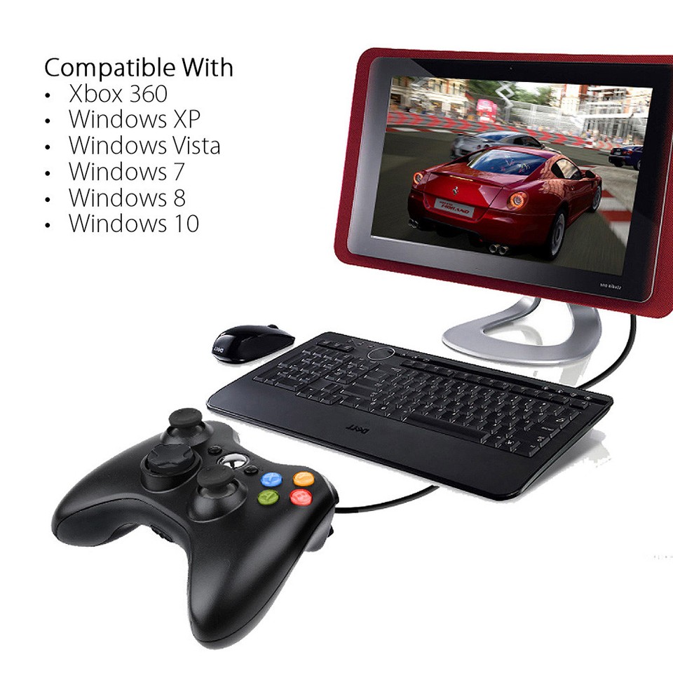 2 Pack USB Game Pad Controller For Microsoft Xbox 360 Console PC ...