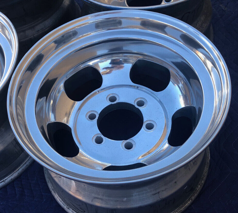 (4) 16.5 Vintage Slot Mag Polsihed Wheels 16.5x9.75 Rims Western ...