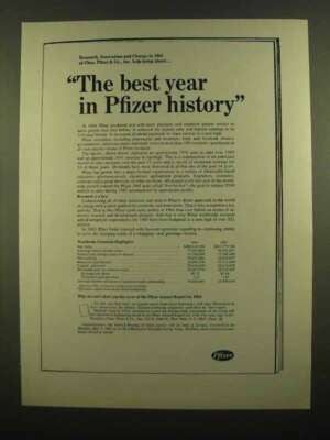 1965 Pfizer Pharmaceuticals Ad - Best Year in History | eBay