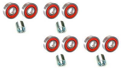 MICRO SCOOTER WHEEL BEARINGS +SPACER SET 608 2RS TWIN SEAL MAXI MINI ...