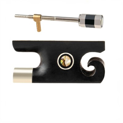 New Model Violin Bow Frog,4/4 Full Size.Ebony wood inlay Shell | eBay