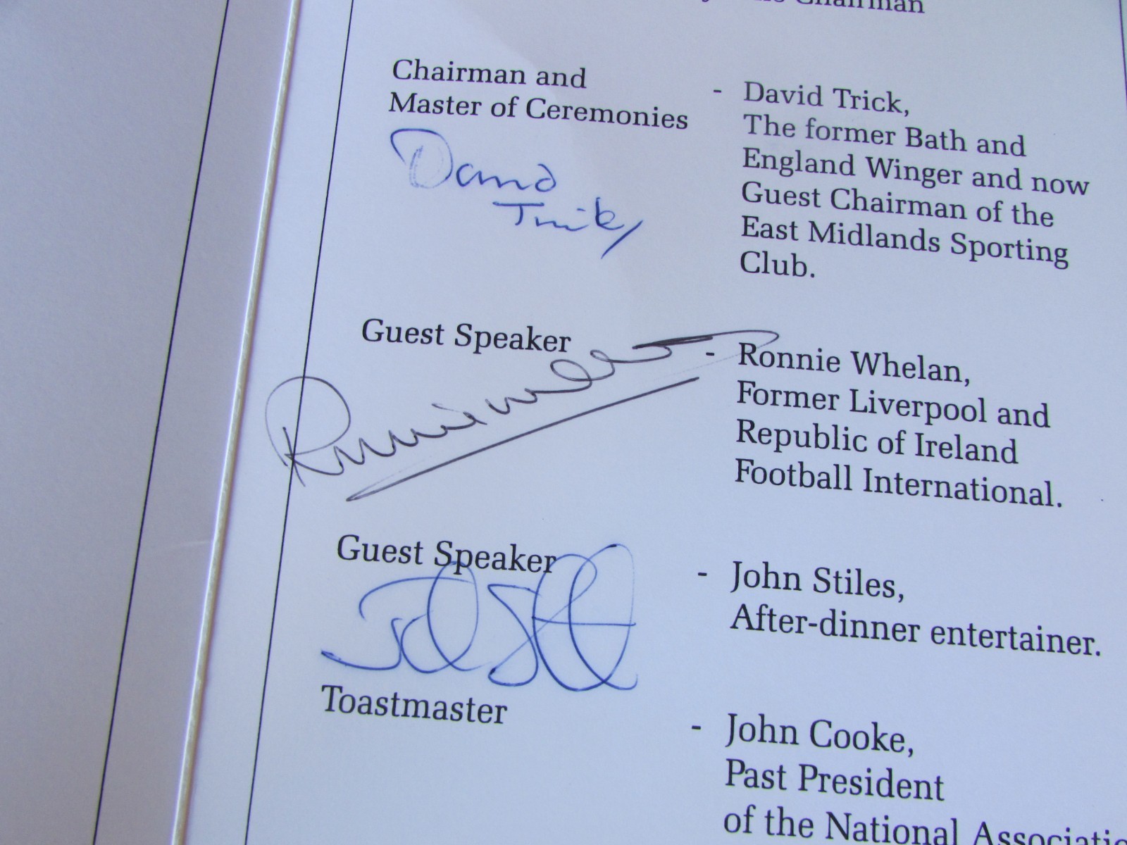 David TRICK & Ronnie WHELAN Rugby Union Football 2005 Original Hand ...