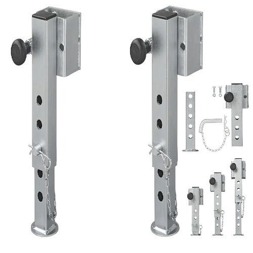 2X Support Support Leg For Trailer Rear Support Foldable 2600KG 345-445 ...