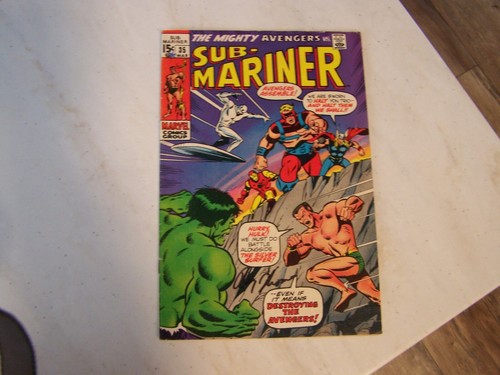 Sub-Mariner Vol 1 #32 & 35. Signed By Legendary Greats Roy Thomas & Jim ...