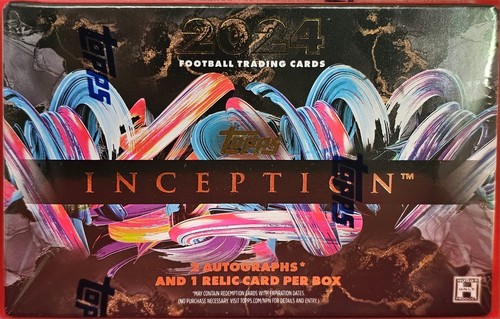 2024 TOPPS INCEPTION FOOTBALL HOBBY BOX (2 AUTOS/1 RELIC) Brand New ...