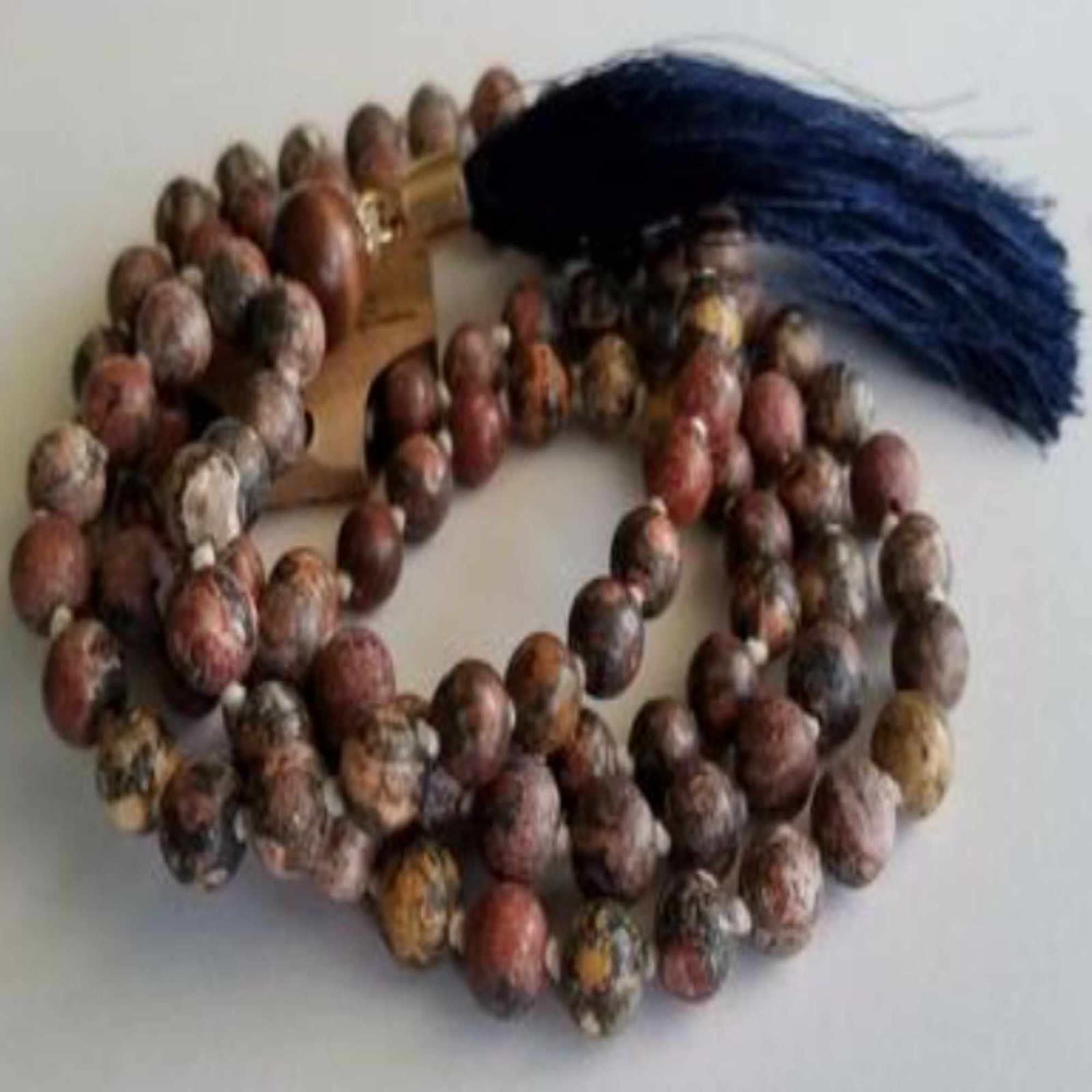 6mm Natural 108 knot zonite gemstone beads tassels necklace Minimalist ...