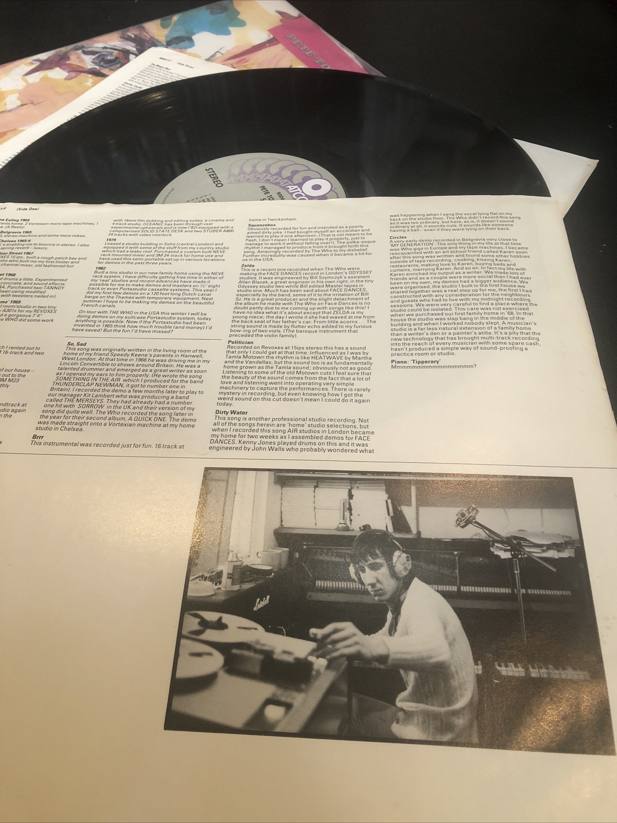 Pete Townshend - Scoop, 2 VINYL The Who Rare Autographed Solo LP Hand ...