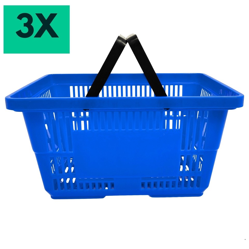 Retail Shop Supermarkets Stacking Shopping Baskets Metal Plastic Retail ...
