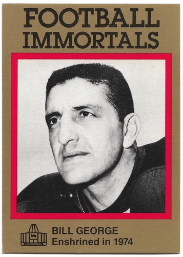 1985-88 Football Immortals #24 Bill George Chicago Bears *MAKE OFFER ...