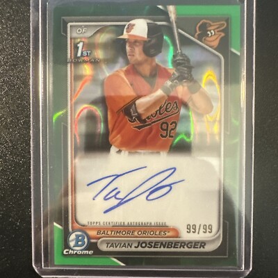 2024 1st Bowman TAVIAN JOSENBERGER Auto ⚡️ Green Lava Refractor /99 # ...