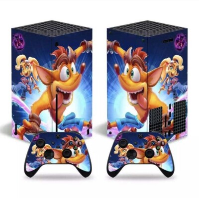 CRASH BANDICOOT Xbox Series X Vinyl Skin STICKER Protector Decal Wrap ...