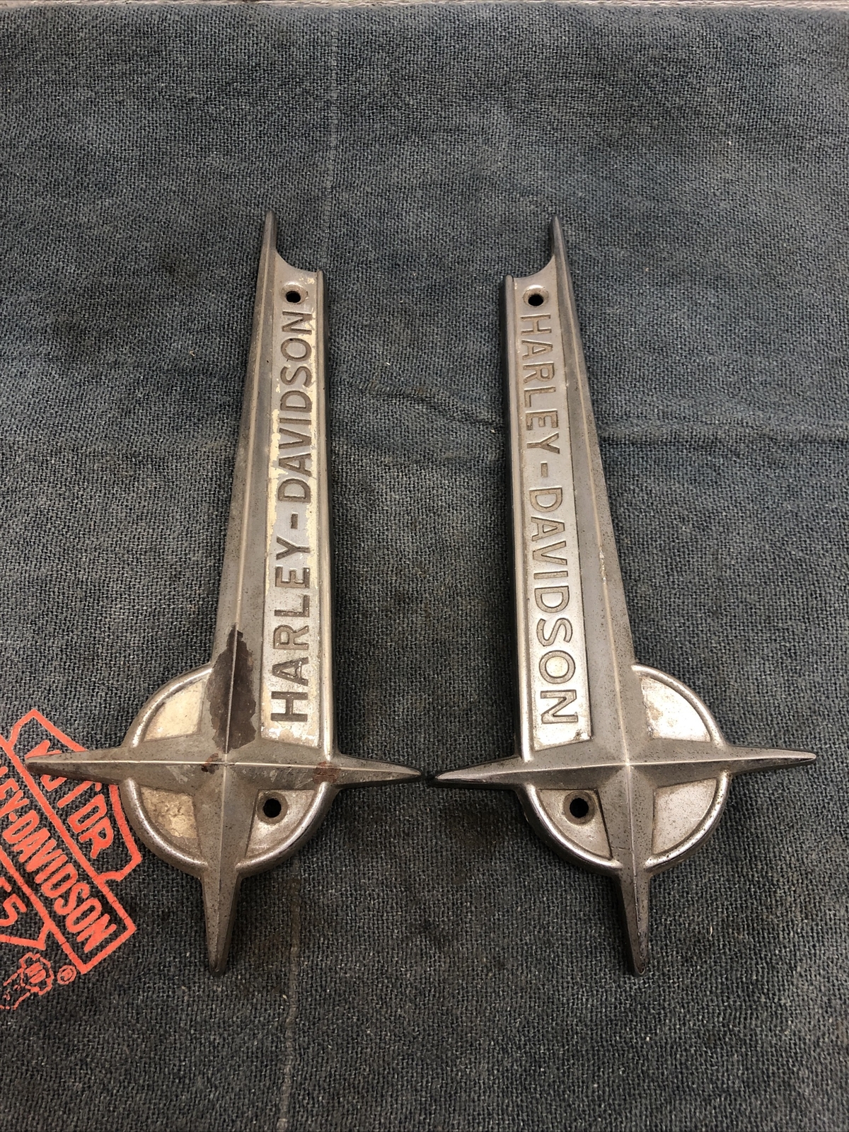 Harley Panhead Gas Tank Emblems 1961 - 1962 Badges OEM ! | eBay