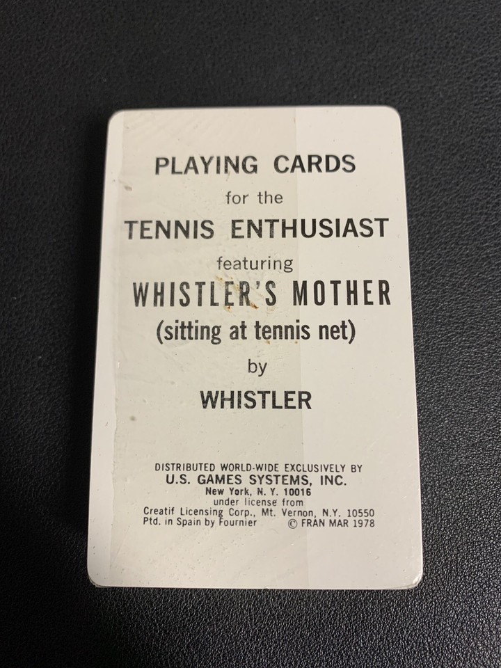 Playing Cards For The Tennis Enthusiast, Whistler’s Mother | eBay