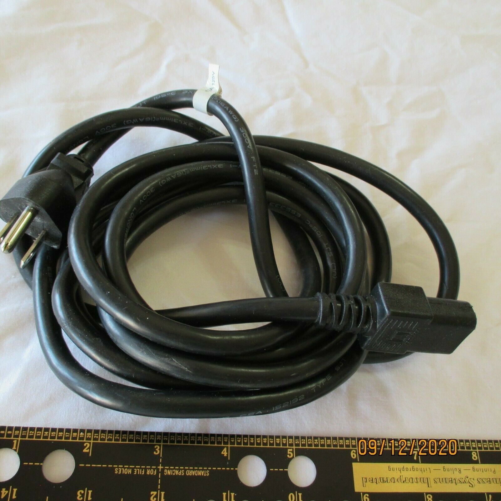 Longwell-p csa 152192 type sjt 105 c POWER Cord 9 ft 13a 125v 1.9-13 ...