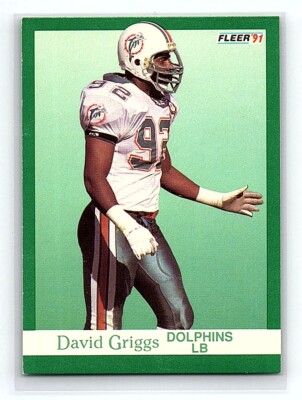 1991 Fleer David Griggs Miami Dolphins #122 | eBay
