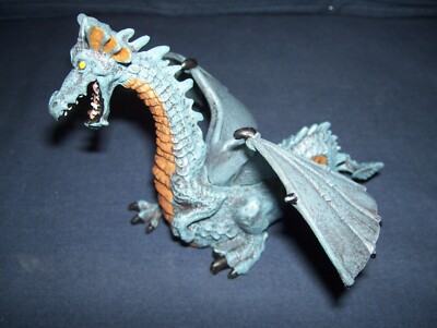Papo Blue/Grey Dragon Fantasy Figure Used 2005 | eBay