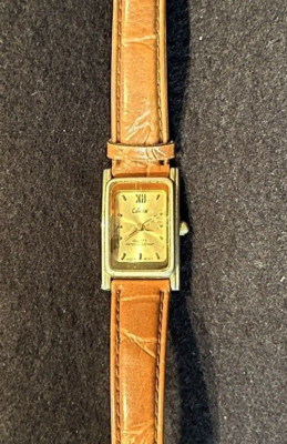 Collezio Ladies Watch Leather Band Quartz Movement Case ~ 1" by 3" New ...