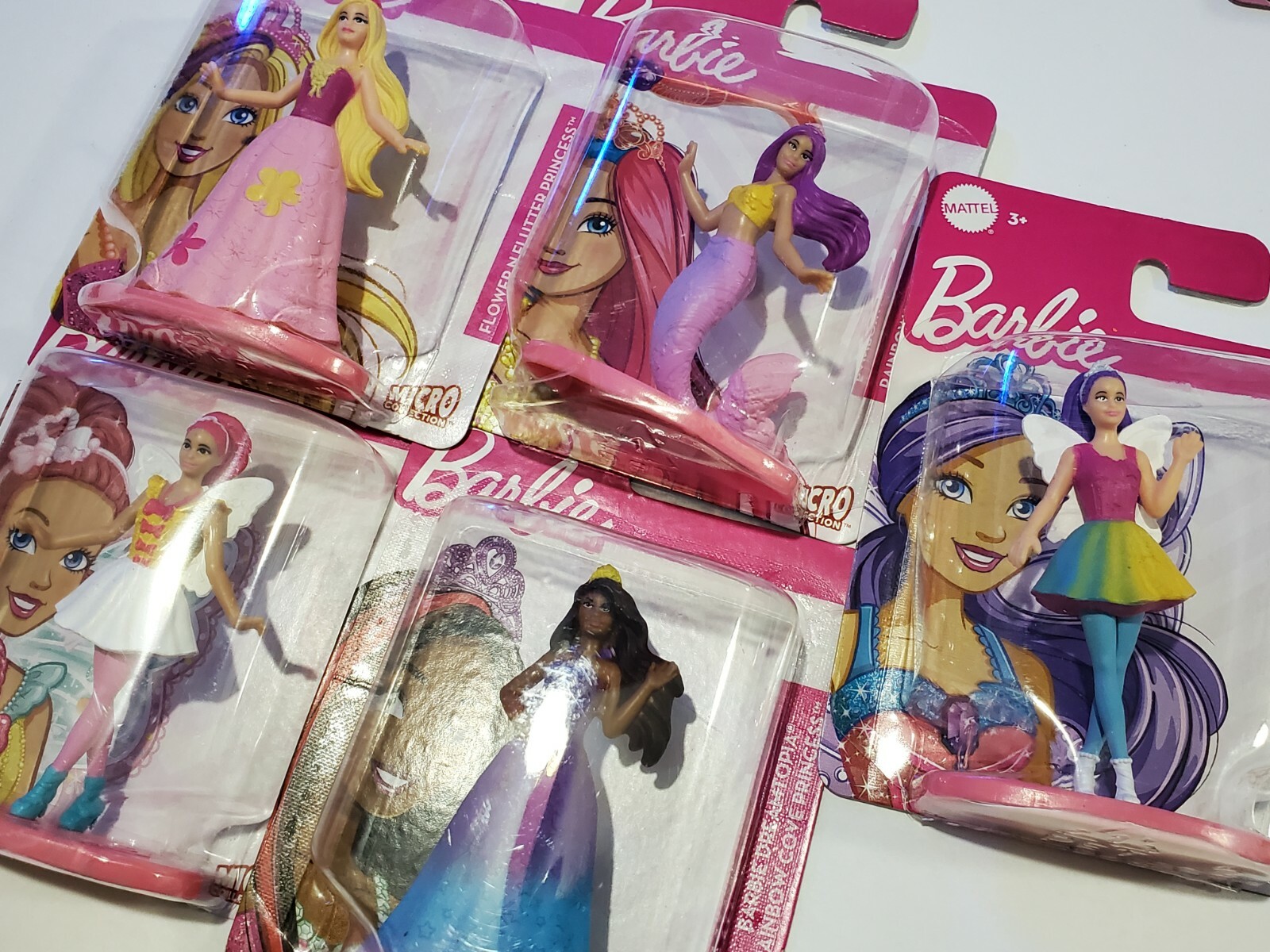BARBIE Micro Collection Set of 5 Flutter Princess, Dreamtopia, Mermaid ...