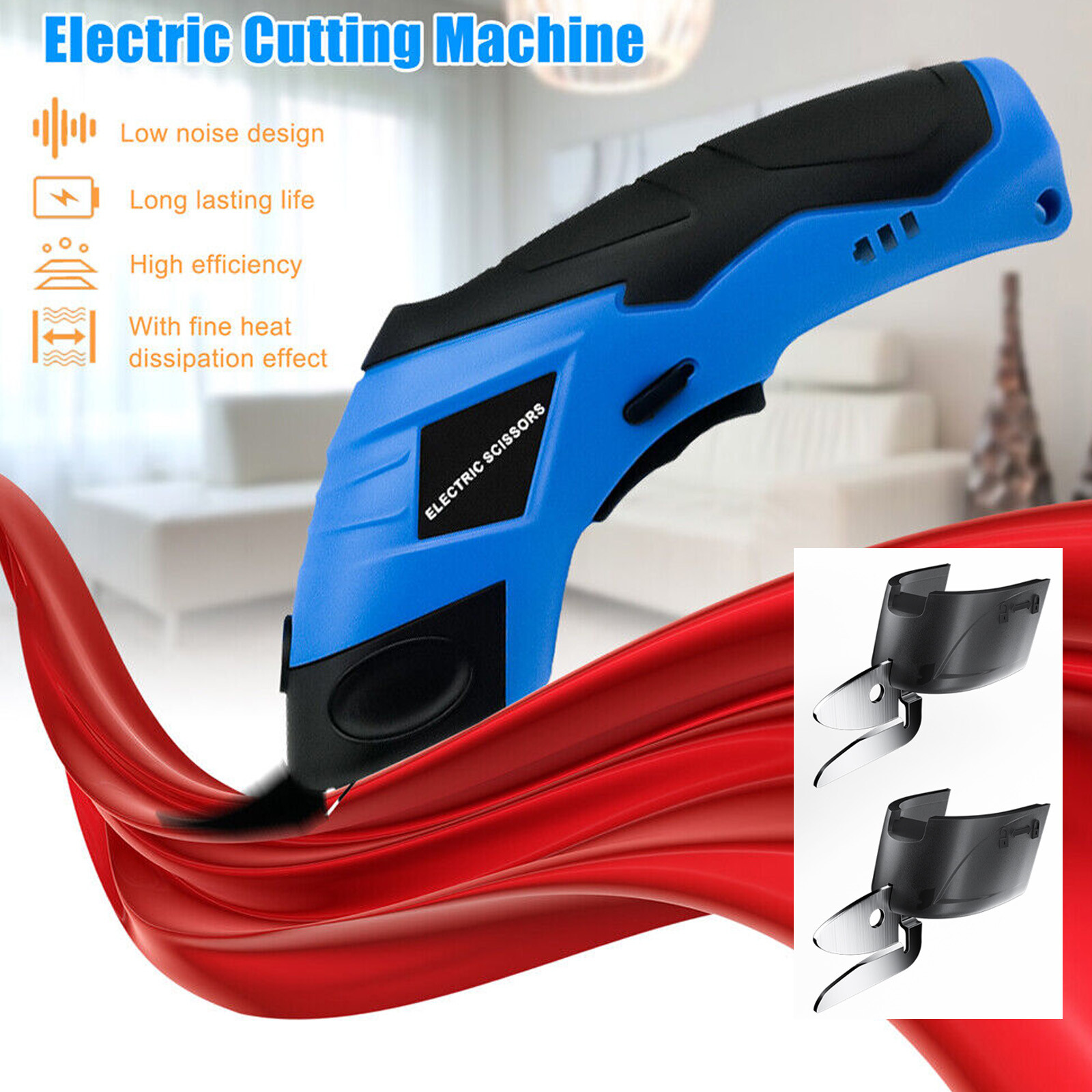 Cordless Electric Scissors Cutter Shears Handheld Leather Fabric ...