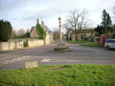 Photo 6x4 Polebrook War Memorial Looking east along the Lutton Road ...