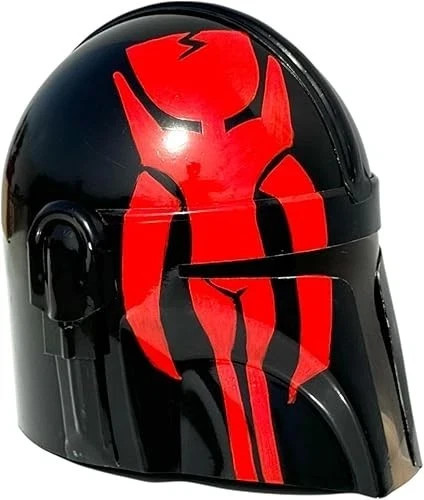 Mandalorian Red & Black Steel Helmet with Liner | LARP Cosplay Movie ...