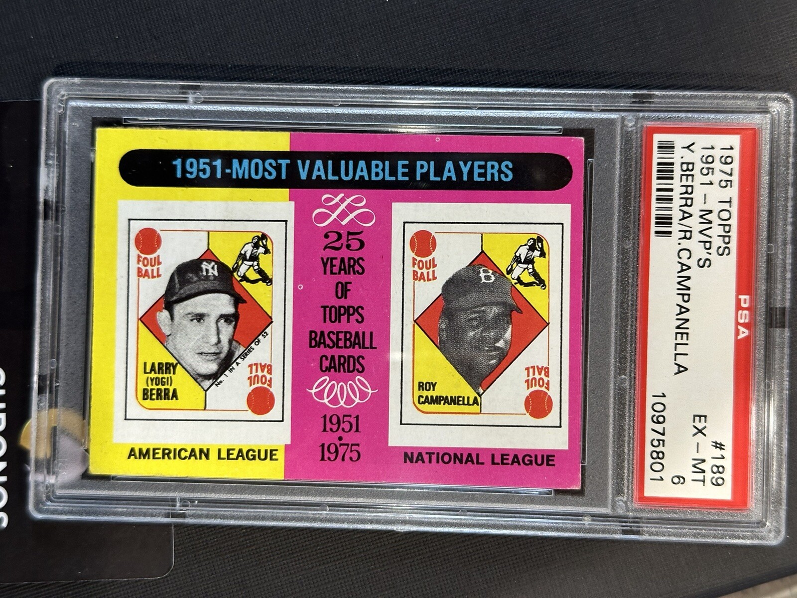 1975 Topps - Most Valuable Players #189 Yogi Berra, Roy Campanella for ...