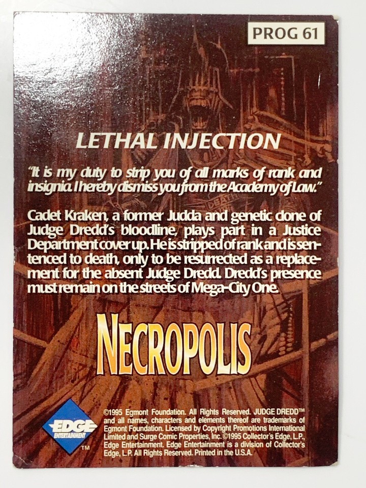 Vintage 1995 Judge Dredd Trading Cards Collection | eBay