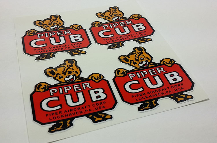 4 Piper Cub Aircraft Co.Vintage Style Airplane Decals / Vinyl Stickers ...