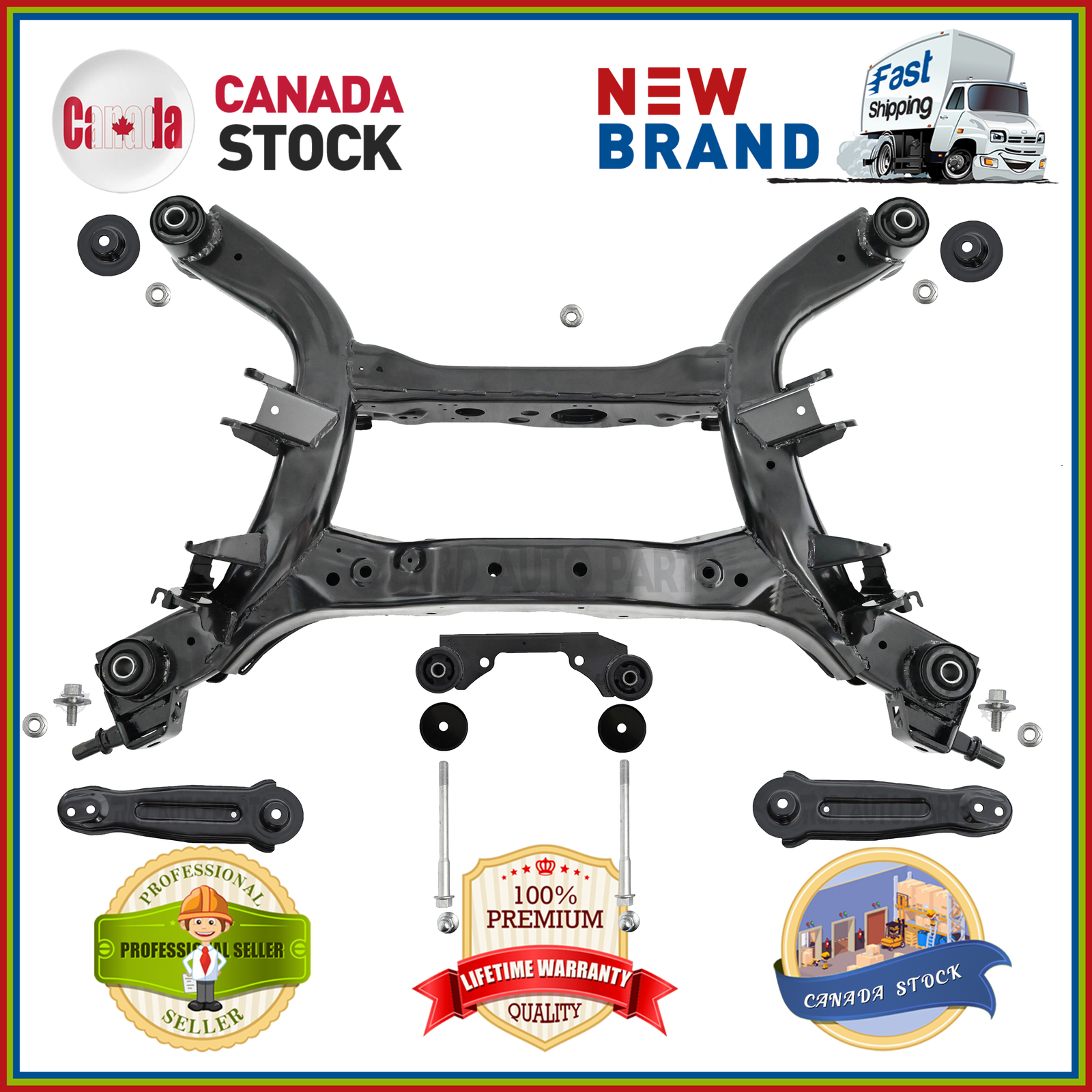 Rear Subframe Axle W/Plate-Spacer Stay Assy Bolts for Nissan Murano 03 ...