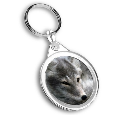 Keyring Circle - Male Arctic Fox Grey White Animal #45659 | eBay