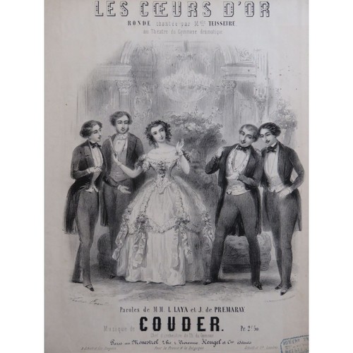 COUDER Les Cœurs d'or Chant Piano ca1850 | eBay
