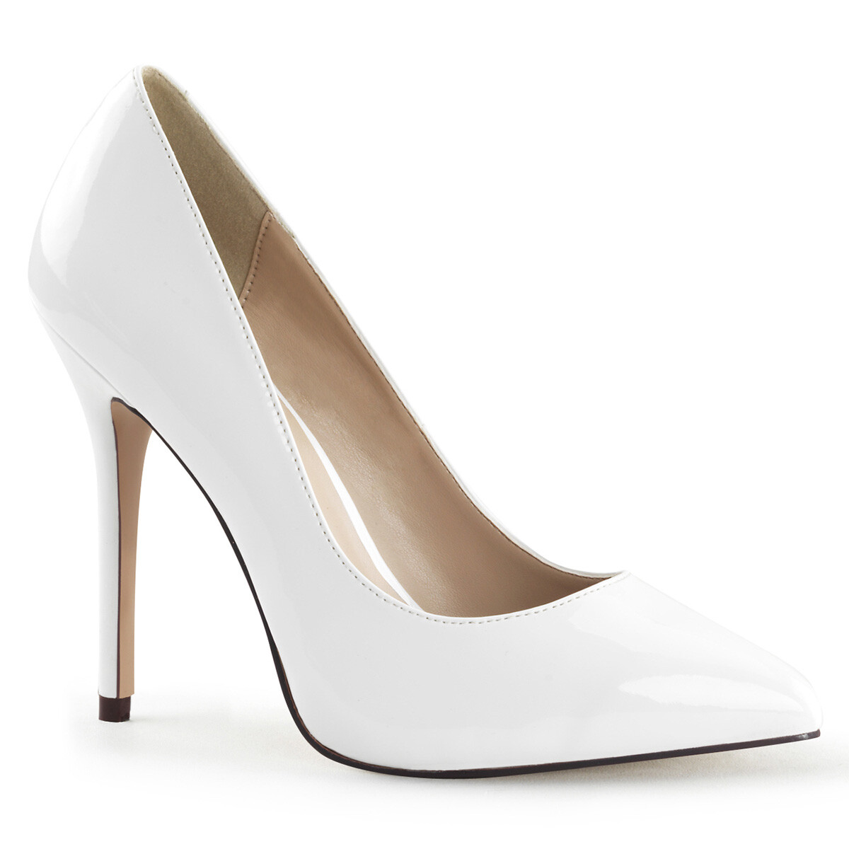Black Patent 80s Classic Pumps Stiletto High Heels Formal Bridesmaid ...