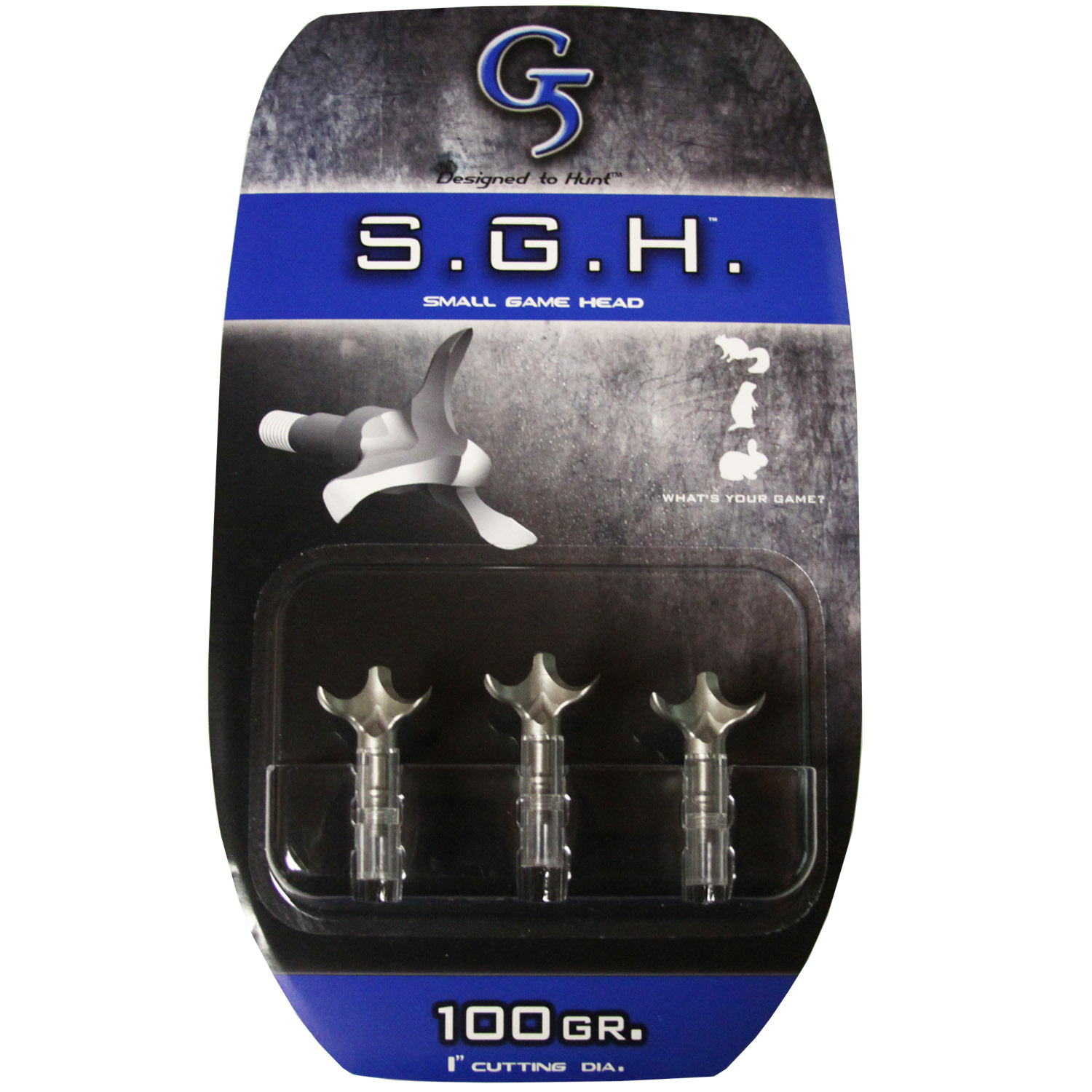 G5 Small Game Head 3pk 100 Grain Stainless Steel 1" Cut #00150 ...