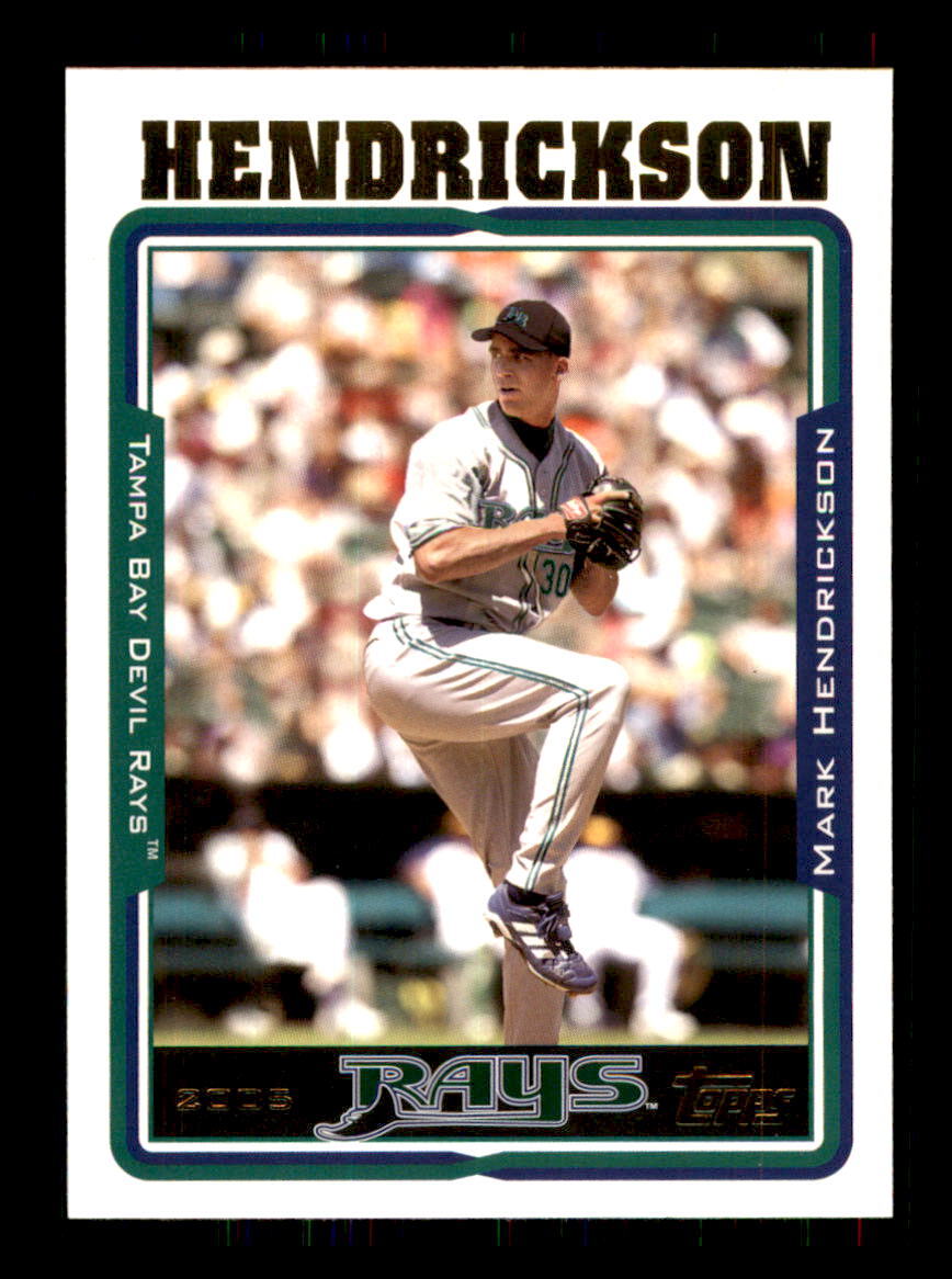 2005 Baseball Topps Mark Hendrickson Tampa Bay Devil Rays #596 | eBay