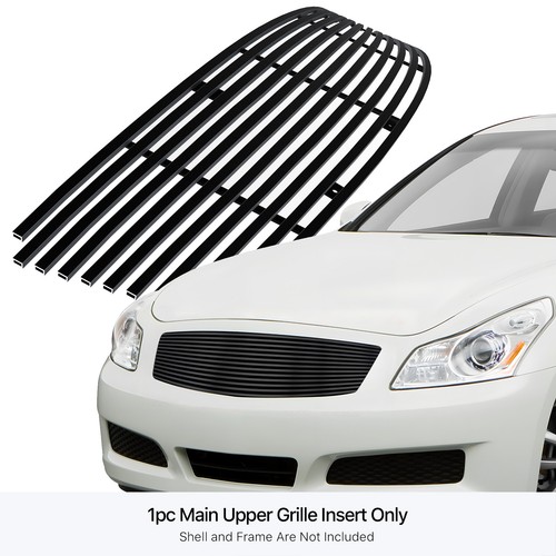 Fits 07-08 Infiniti G35 Sedan Stainless Steel Black Billet Grille ...