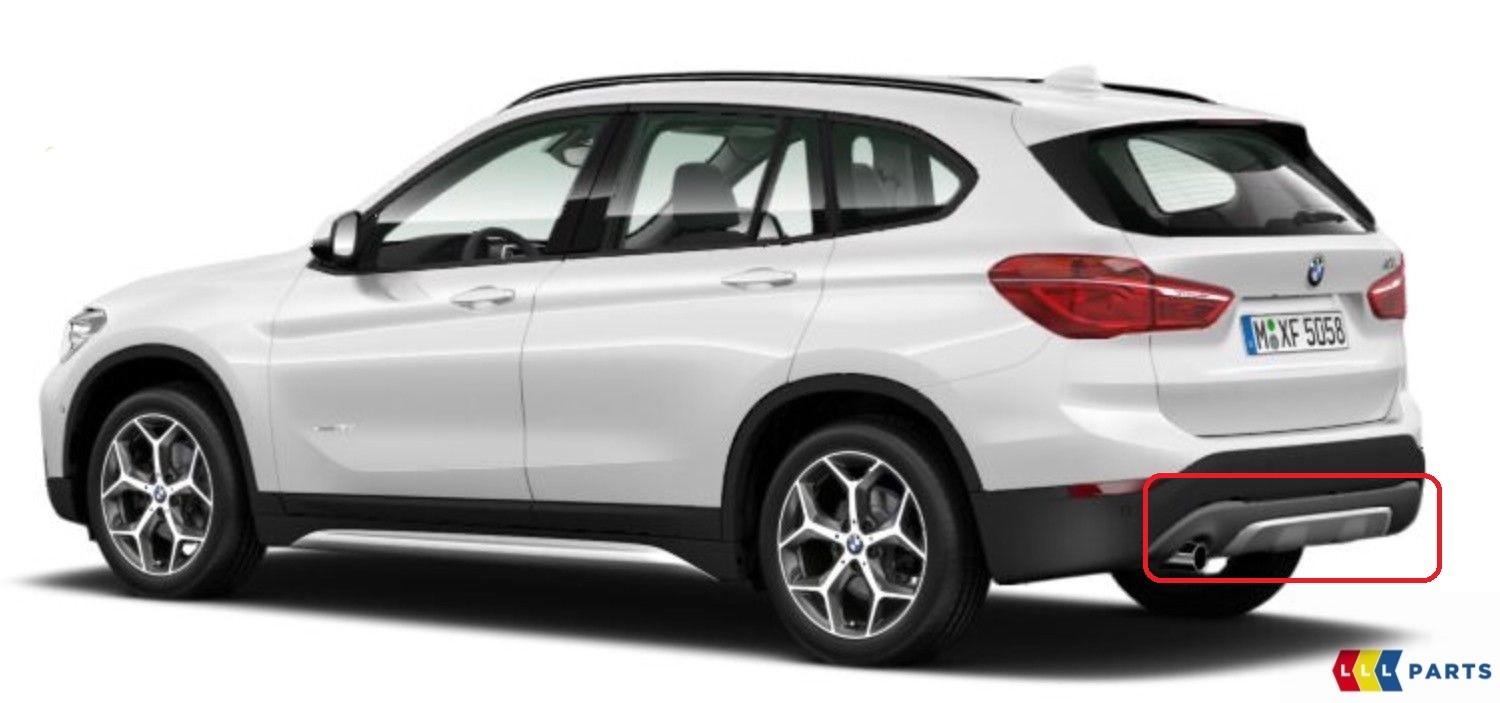 BMW NEW GENUINE X1 SERIES F48 X LINE REAR BUMPER DIFFUSER WITH CHROME ...