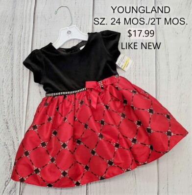 INF/TODDLER 24 MOS/2T YOUNGLAND RED & BLACK CHRISTMAS HOLIDAY PARTY ...